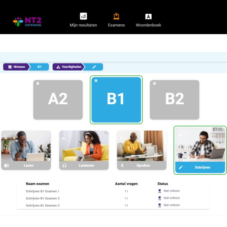 NT2 Oefening | Online Inburgering Oefening | Inburgering Exams